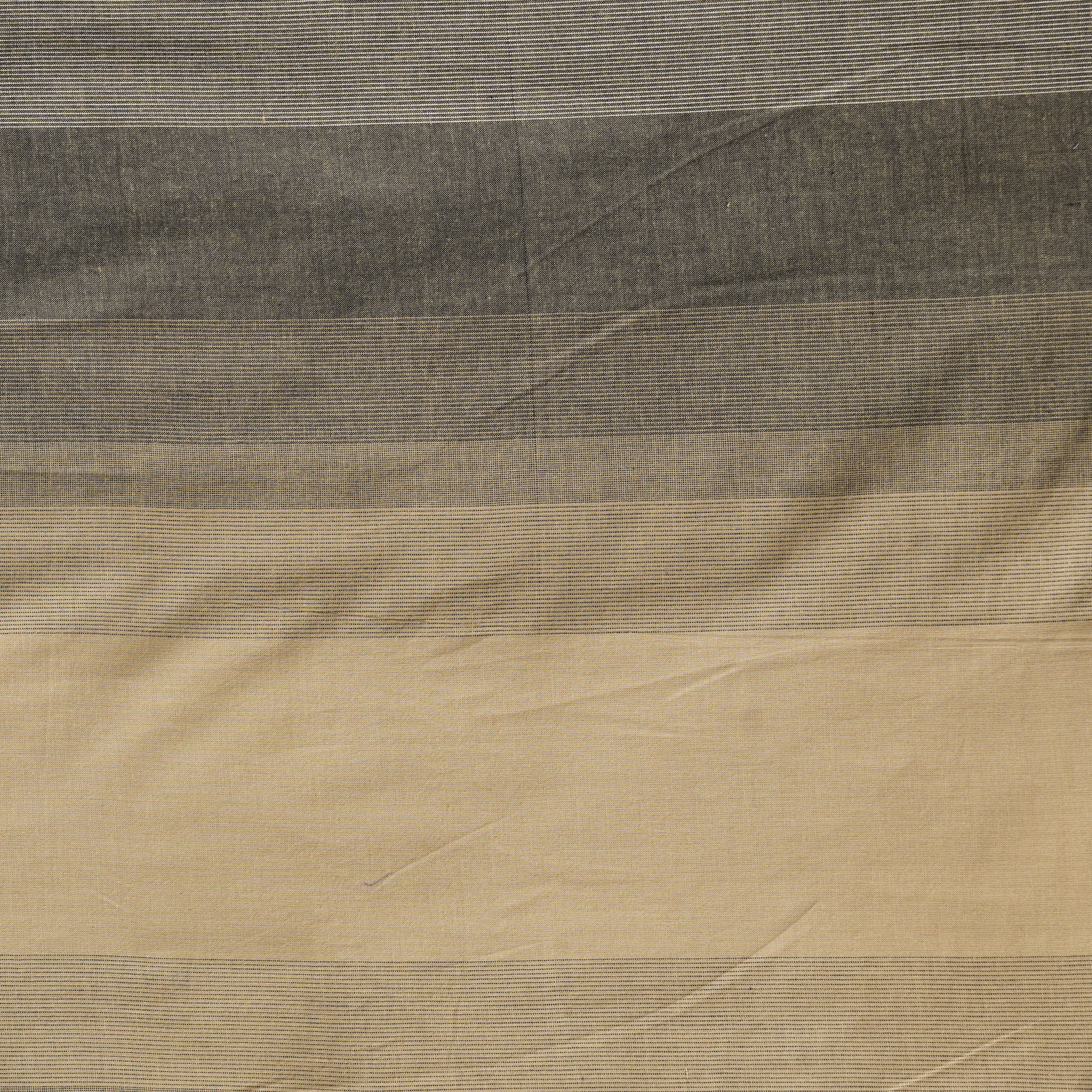 Pure Cotton Handloom Multi Shades Of Sandy Brown Grey Fabric – Sanskruti
