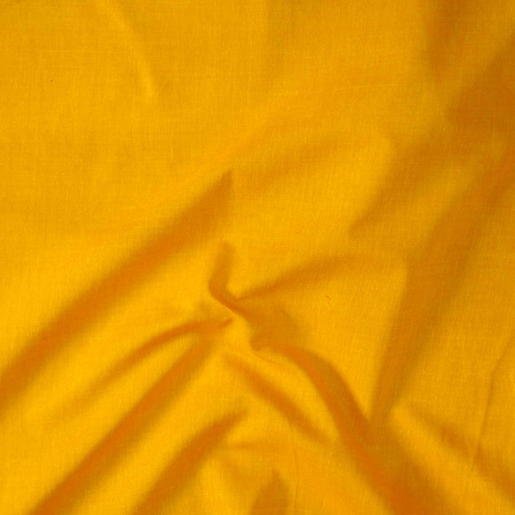 ( Pre-Cut 1.25 Meter ) Pure Cotton Plain Mustard Hand Woven Fabric ...