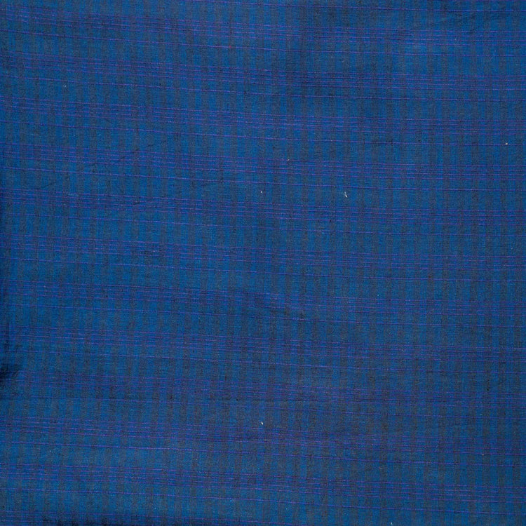 Pure Cotton Handloom Plain Navy Blue With Self Stripes Hand Woven Fabr ...