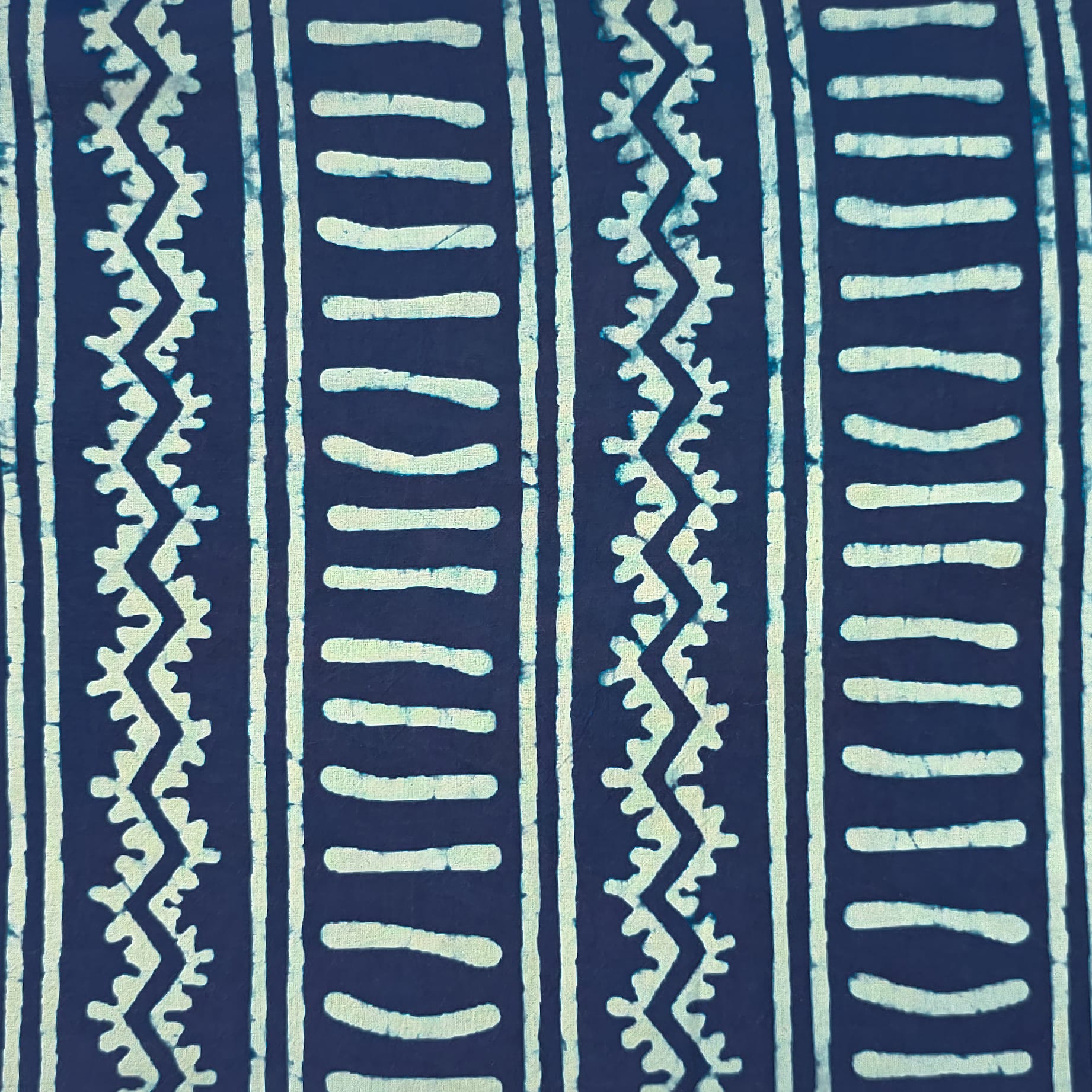 Pure Cotton Indigo Border With Design Block Print Fabric – Sanskruti