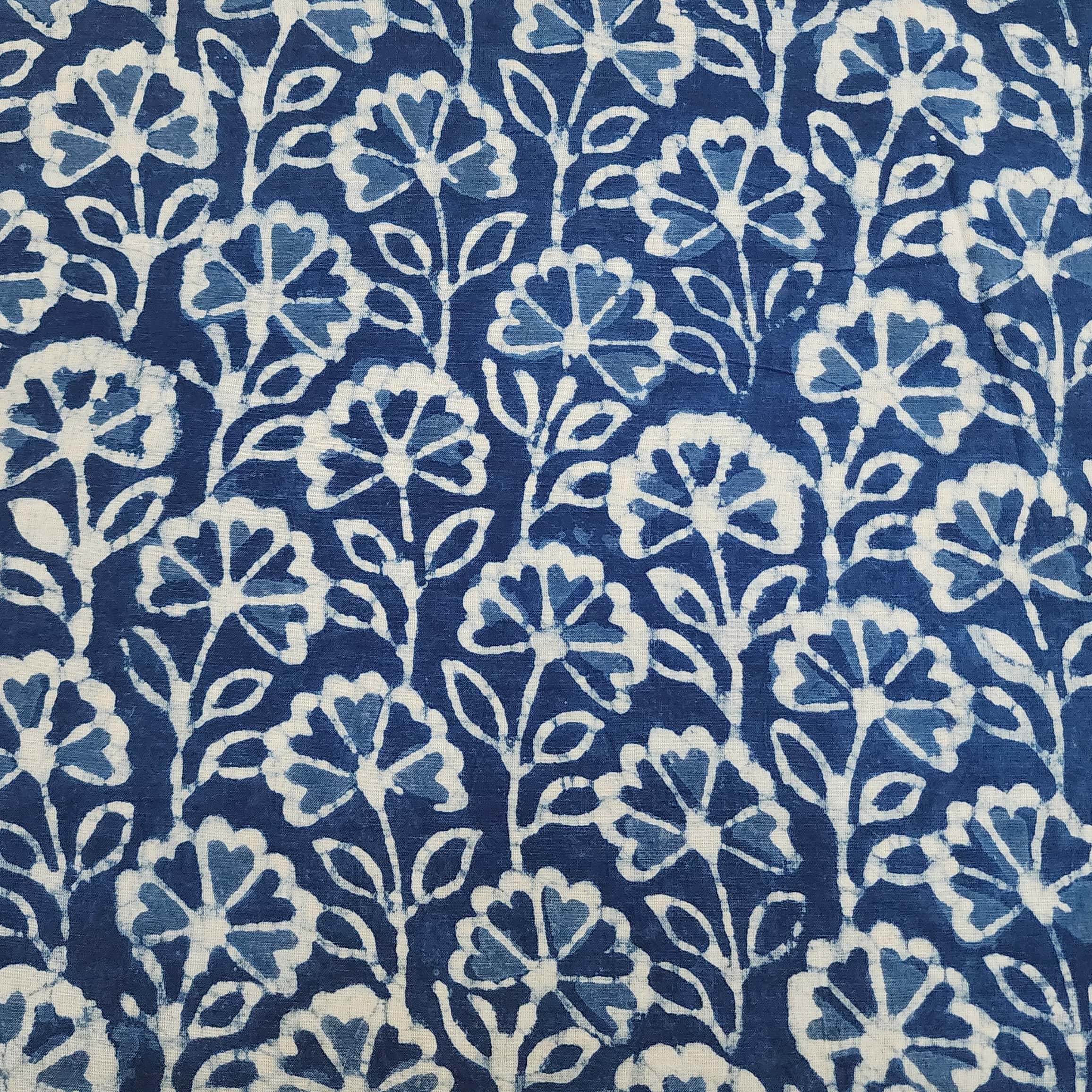 Indigo Fabrics – Buy Online Indigo Fabrics, Indigo Cotton Hand Block ...