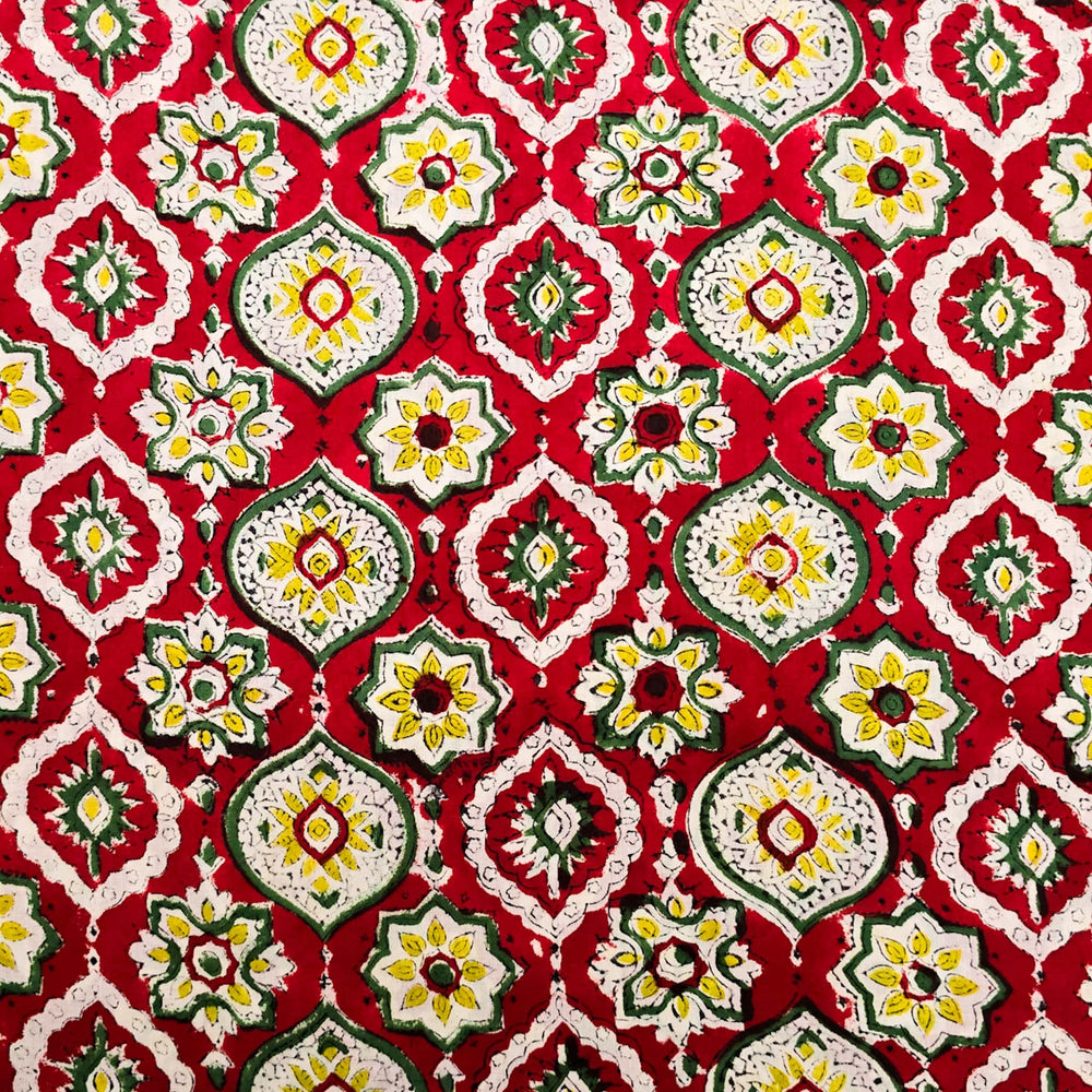 Jaipuri, Mughal , Jaal, Rapid Hand Block Print Cotton Fabrics Online ...
