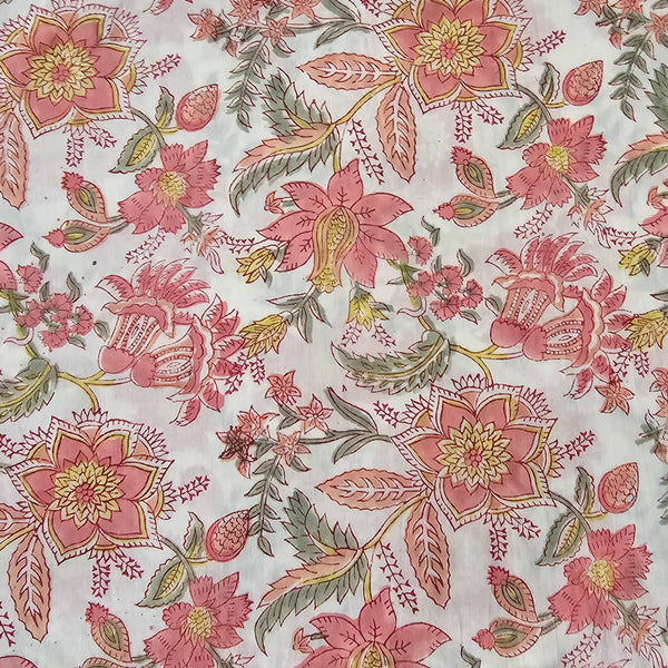Jaipuri, Mughal , Jaal, Rapid Hand Block Print Cotton Fabrics Online ...