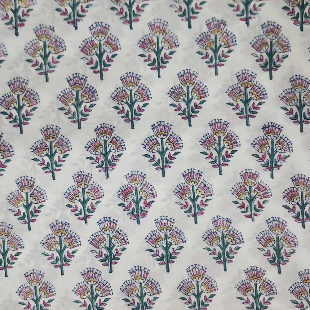 Jaipuri, Mughal , Jaal, Rapid Hand Block Print Cotton Fabrics Online ...