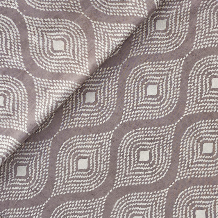 Pure Cotton Kashish Grey Intricate Design Hand Block Print Fabric ...