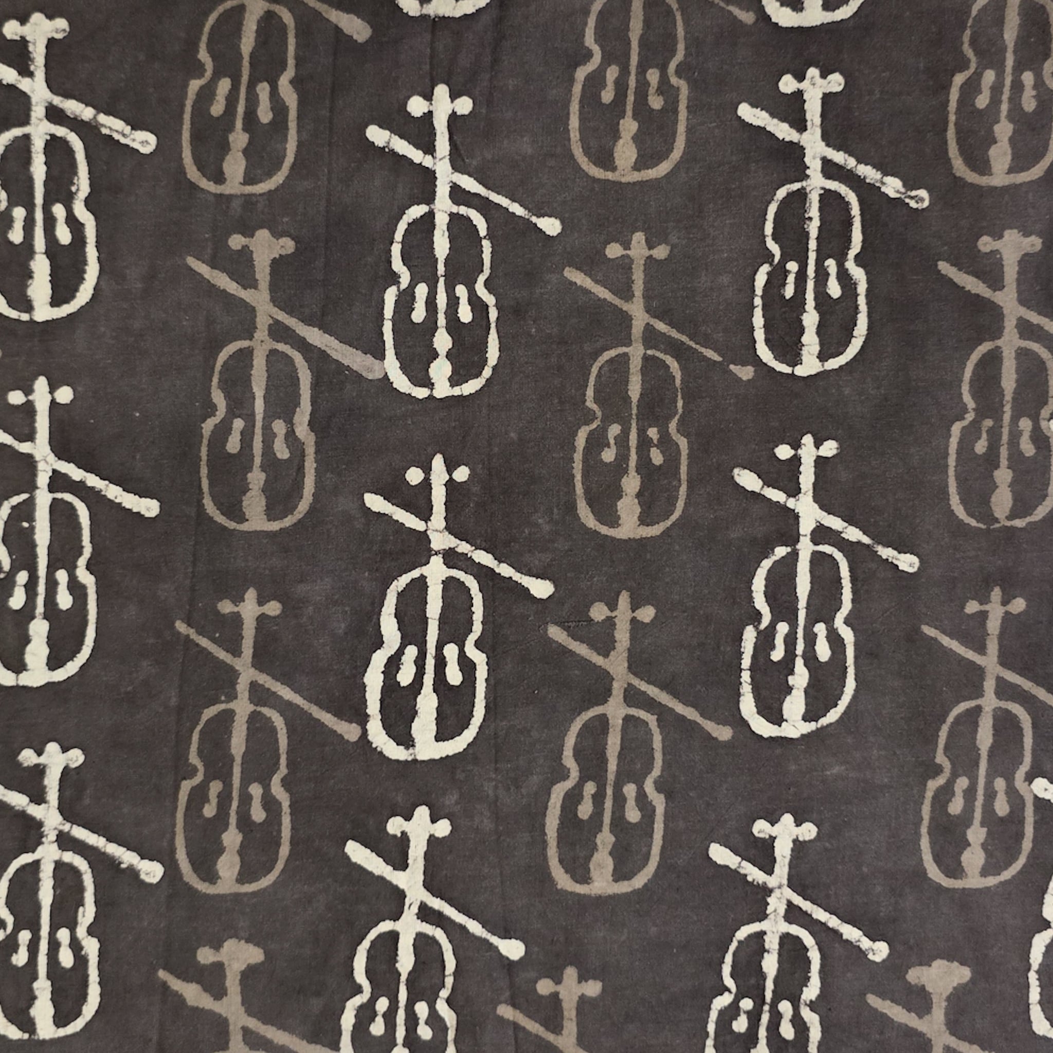 Pure Cotton Kashish Violin Instrument Hand Block Print Fabric – Sanskruti