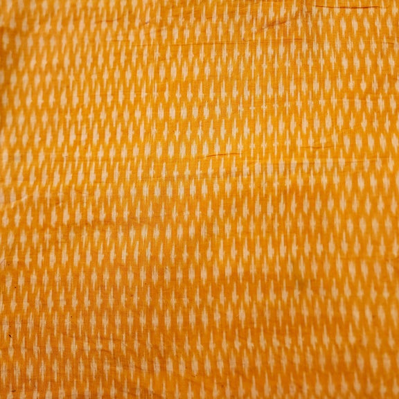 ( Pre-Cut 0.95 Meter ) Pure Cotton Mercerised Mustard With Small Cream ...