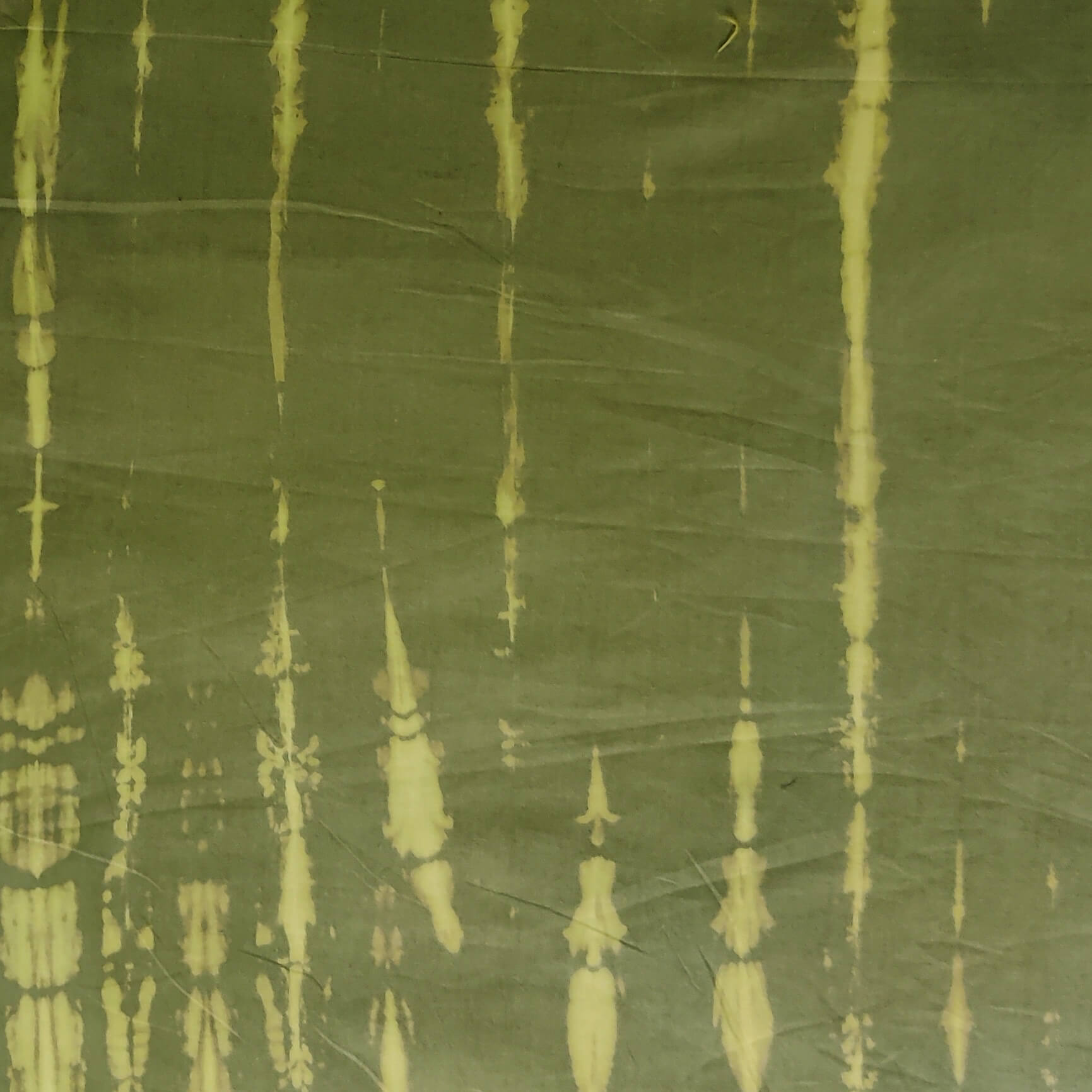 (PRE-CUT 1.30 METER) Pure Cotton Pastel Shale Yellowish Green Shibori ...