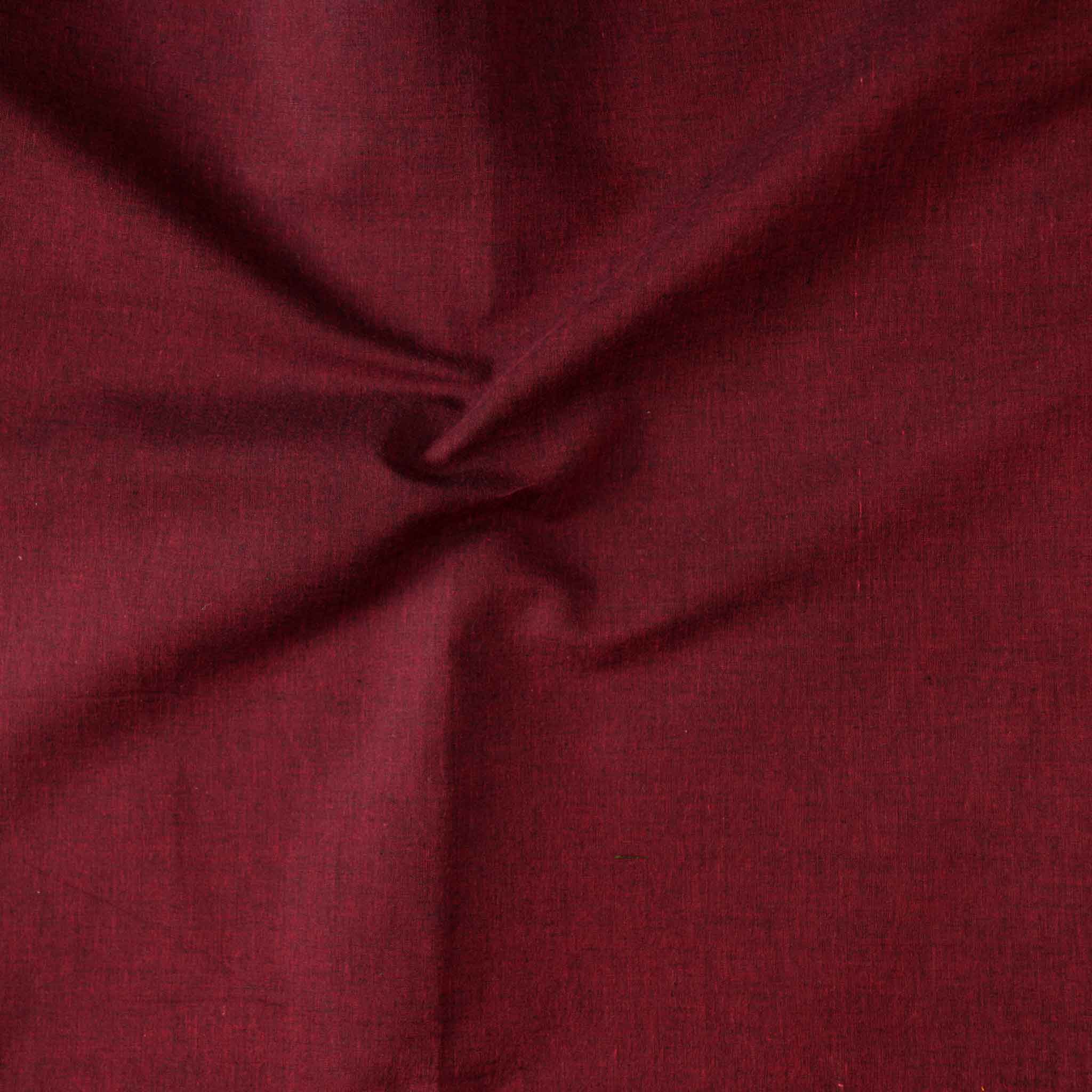 Pure Cotton Plain Maroon Hand Woven Fabric – Sanskruti