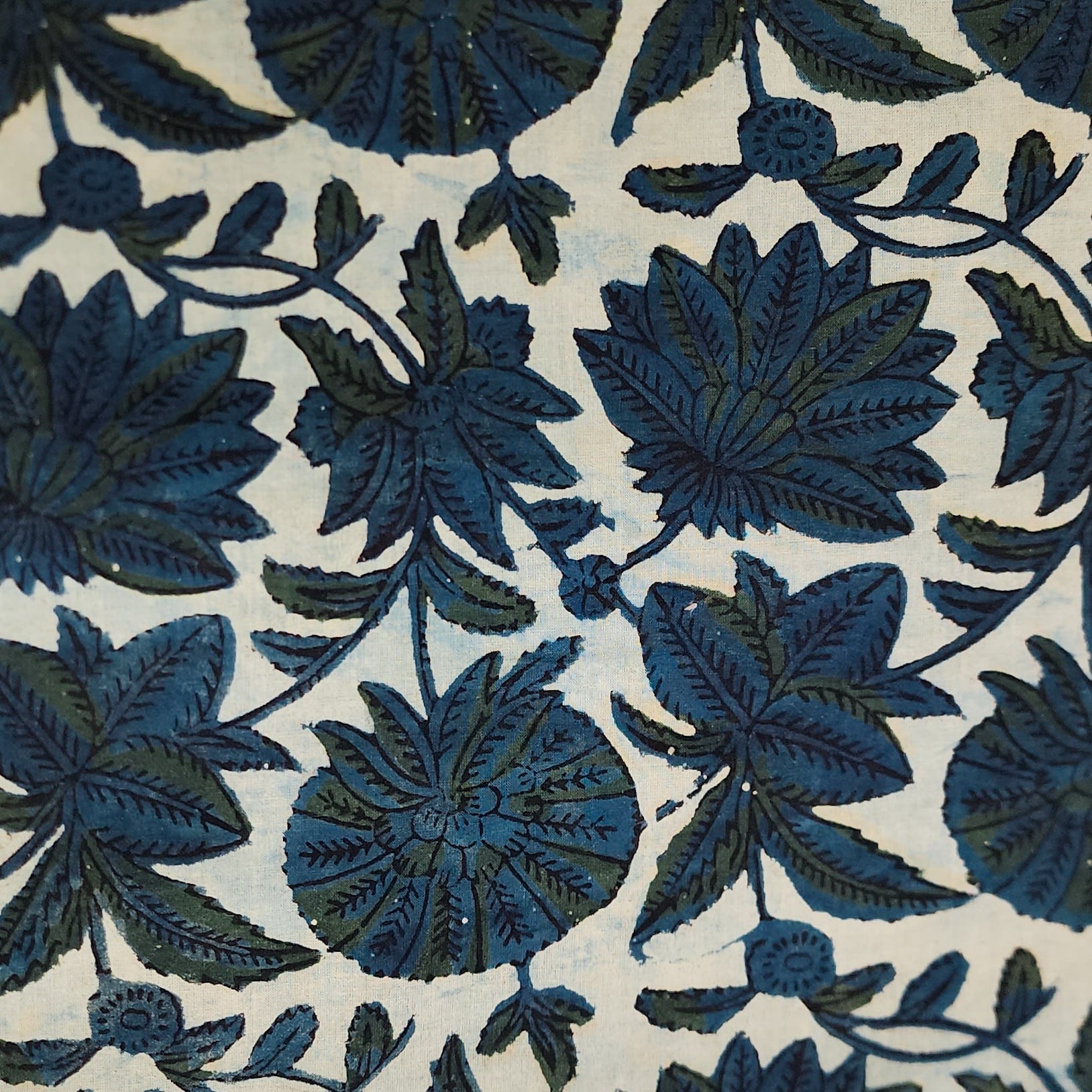 Pure Cotton Vanaspati Pink Small Flower Jaal Hand Block Print Fabric ...