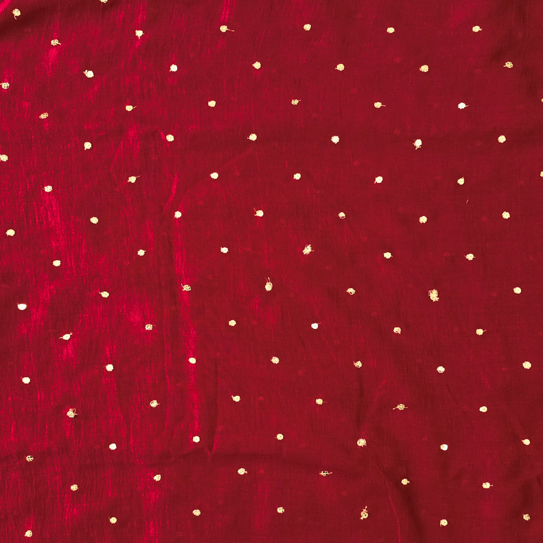 Soft Semi Silk Sequence Maroon Fabric – Sanskruti