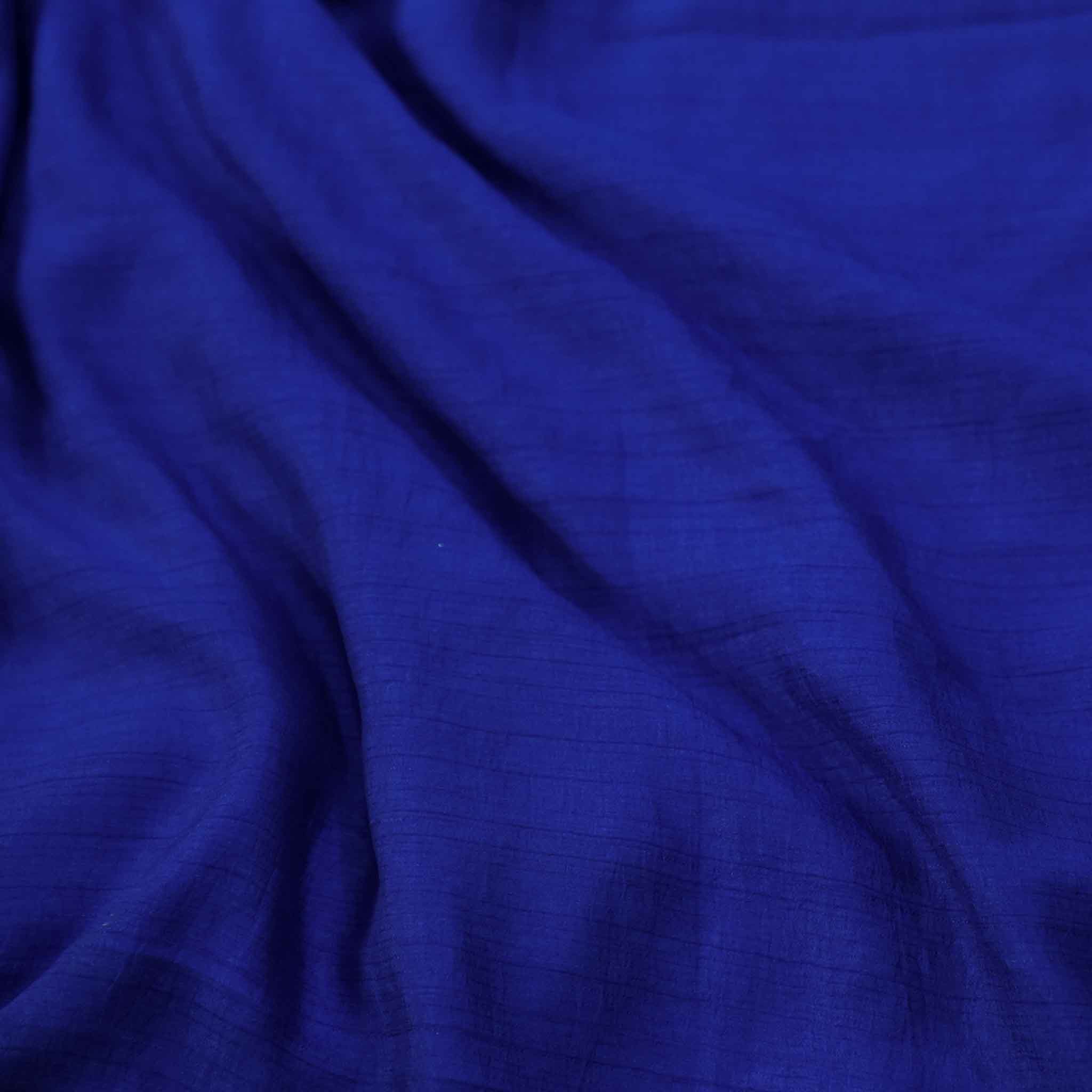 (PRE-CUT 1 METER)Super Flowy Nysa Fabric - Blue – Sanskruti