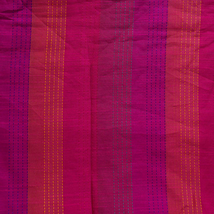 Cotton Silk Shades Of Pink Kaatha Stripes Fabric – Sanskruti