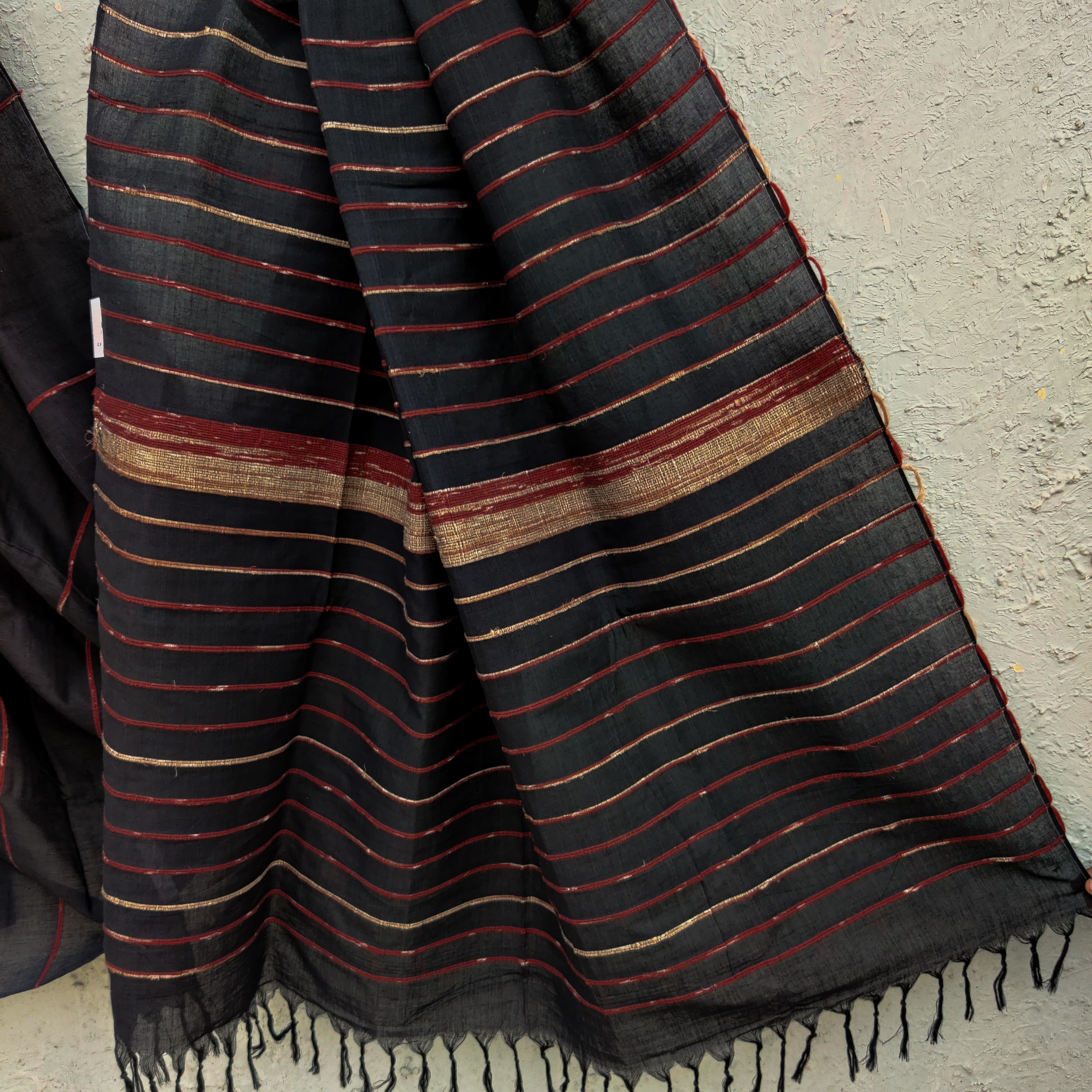 KESH - Pure Cotton Black Kesh Saree – Sanskruti