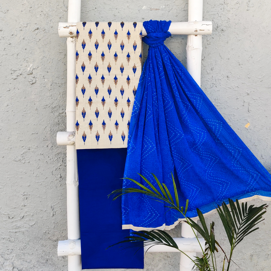 MAHIMA - Simple Cream Embroidered Set – Sanskruti