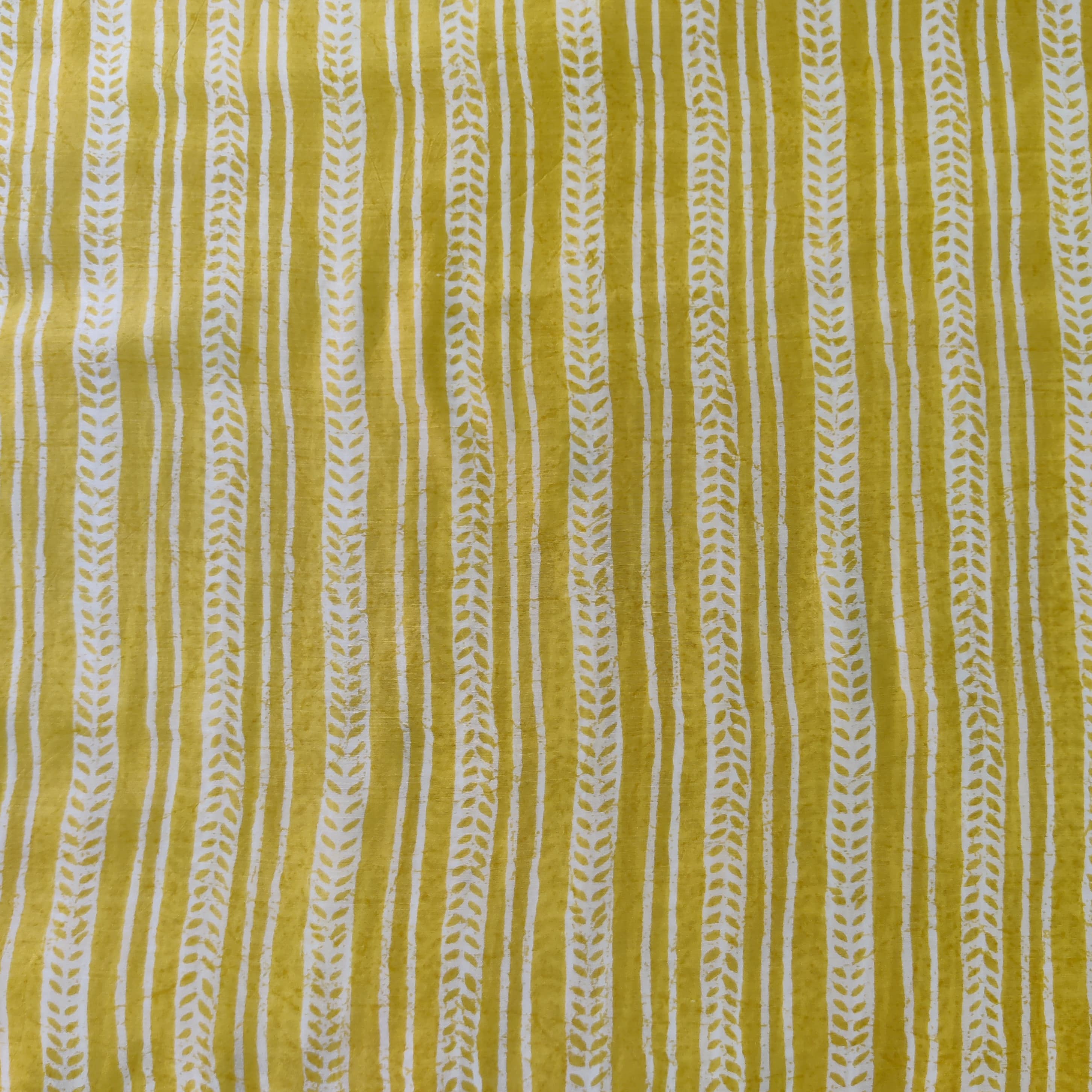 Muslin Pastel Mustard With With Intricate Stripes Flowy Fabric – Sanskruti