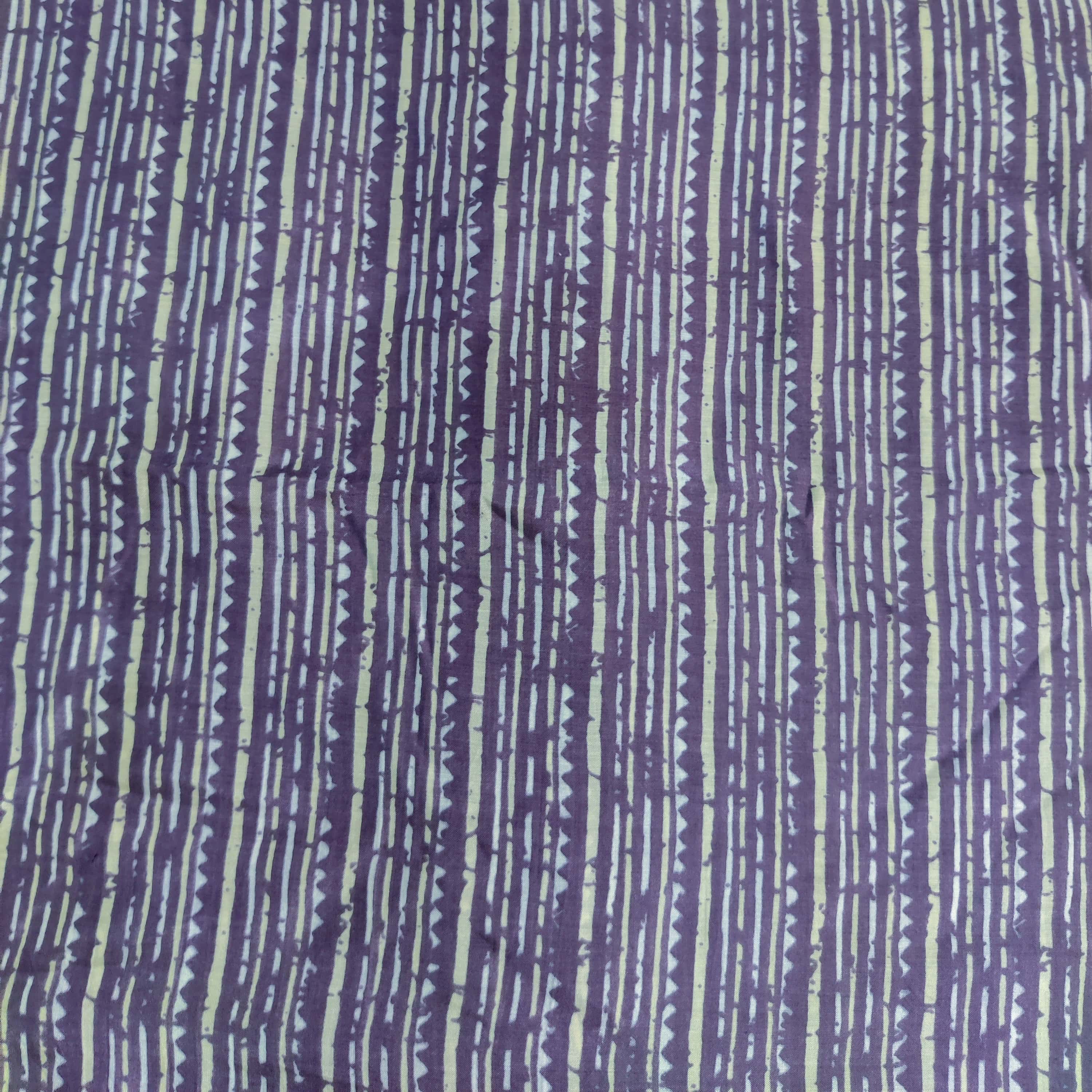 Muslin Pastel Purple Burgundy With Stripes Flowy Fabric. – Sanskruti