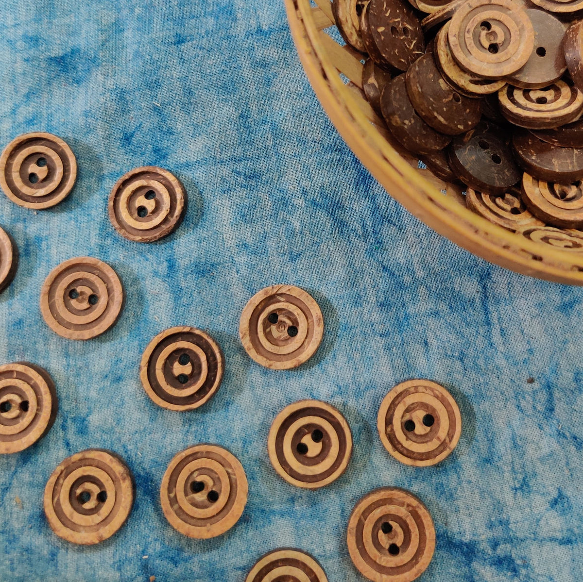 Pack Of 10 All Concentric Circle Buttons - Sanskruti