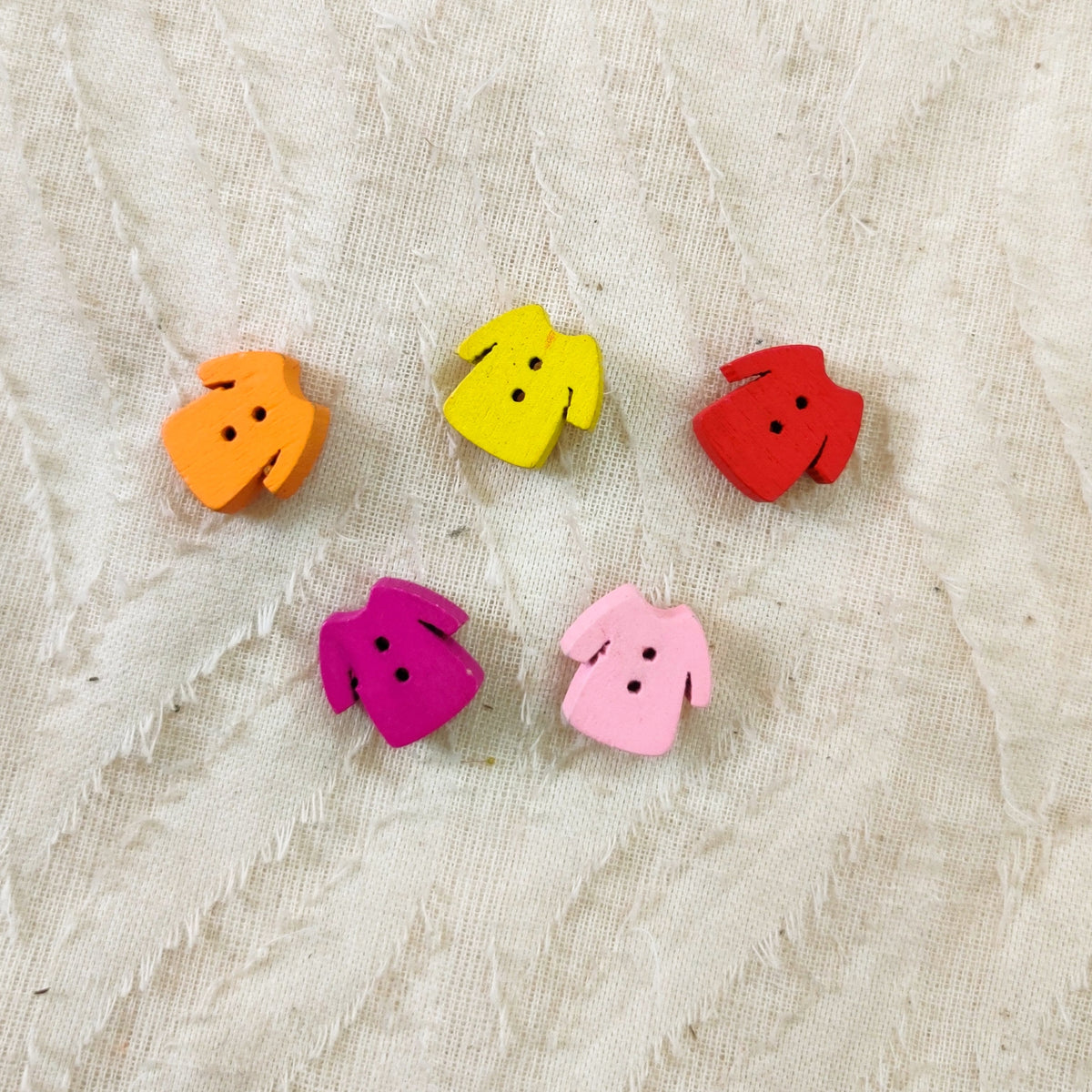 Pack Of 5 Multi Colour Shirt Buttons - Sanskruti