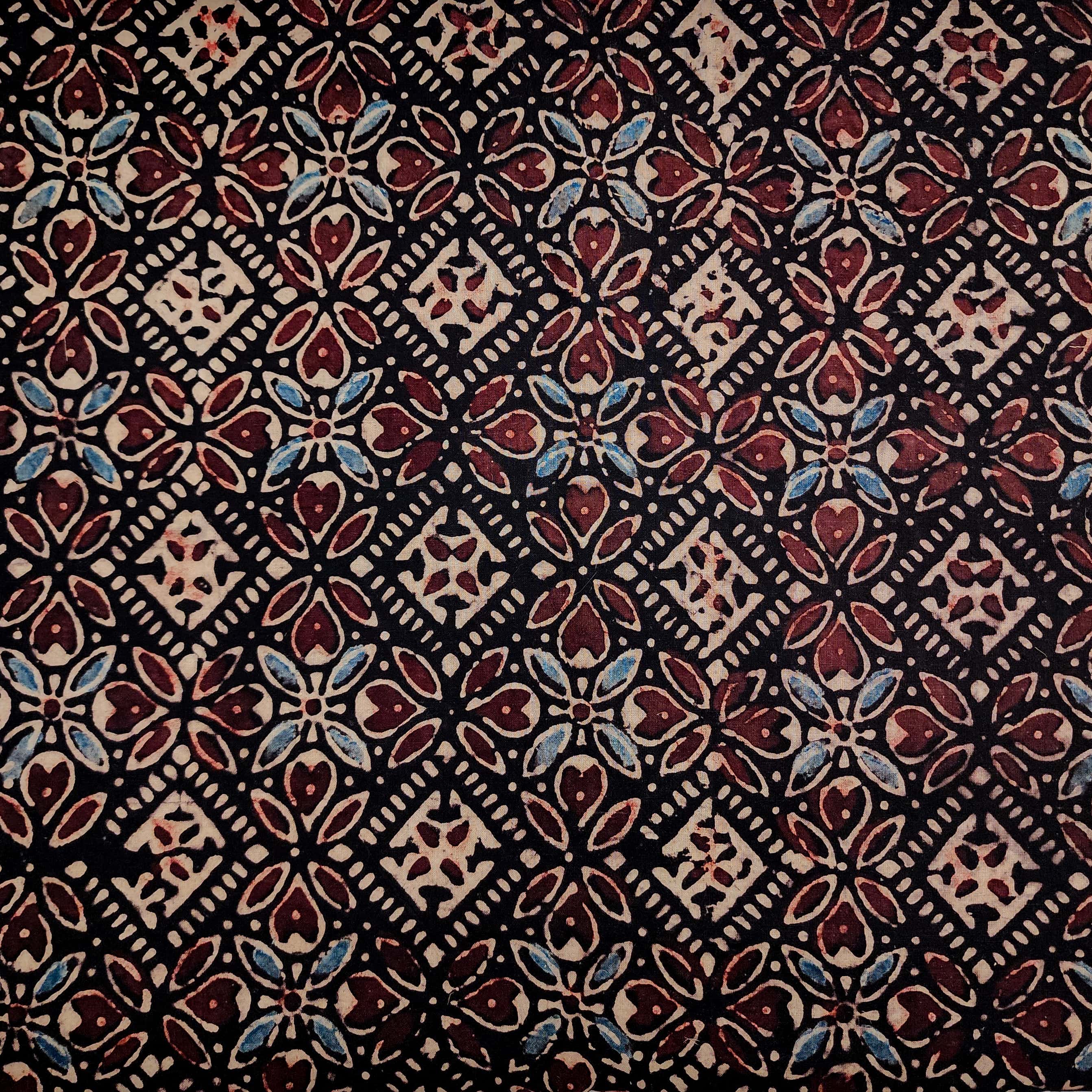 Ajrak Fabrics – Buy Online Ajrak Fabrics, Ajrak Cotton Hand Block Print Fabrics Page 7 - Sanskruti