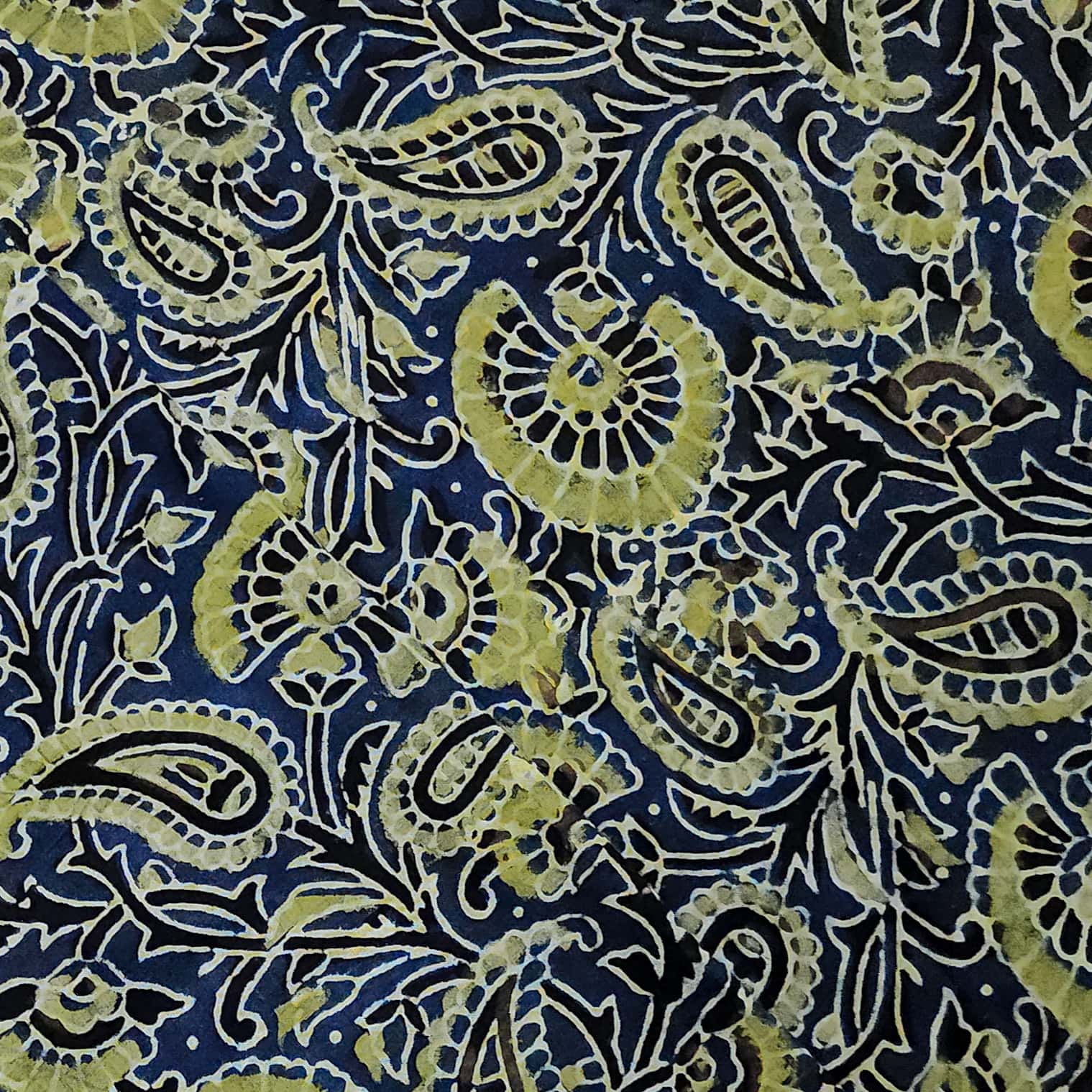 Pure Cotton Ajrak Persian Blue With Beautiful Fuller Flower Jaal Hand ...
