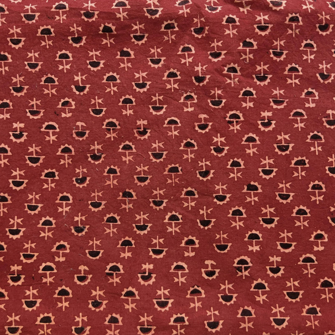 Pure Cotton Jaipuri White With All Over Pattern Blue Wild Flowers Hand ...