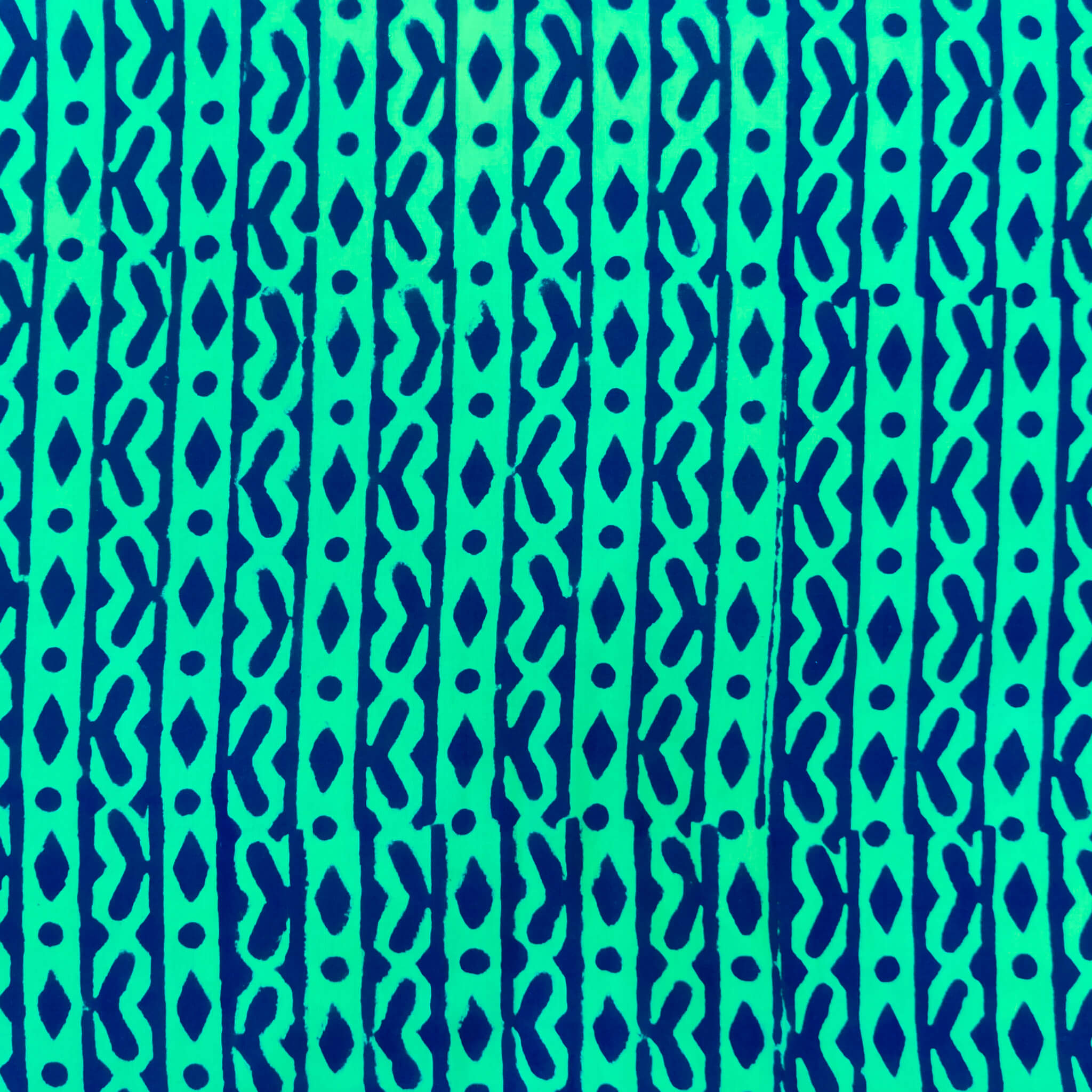 Pure Cotton Dabu Light And Dark Blue Tribal Pattern Hand Block Print F ...