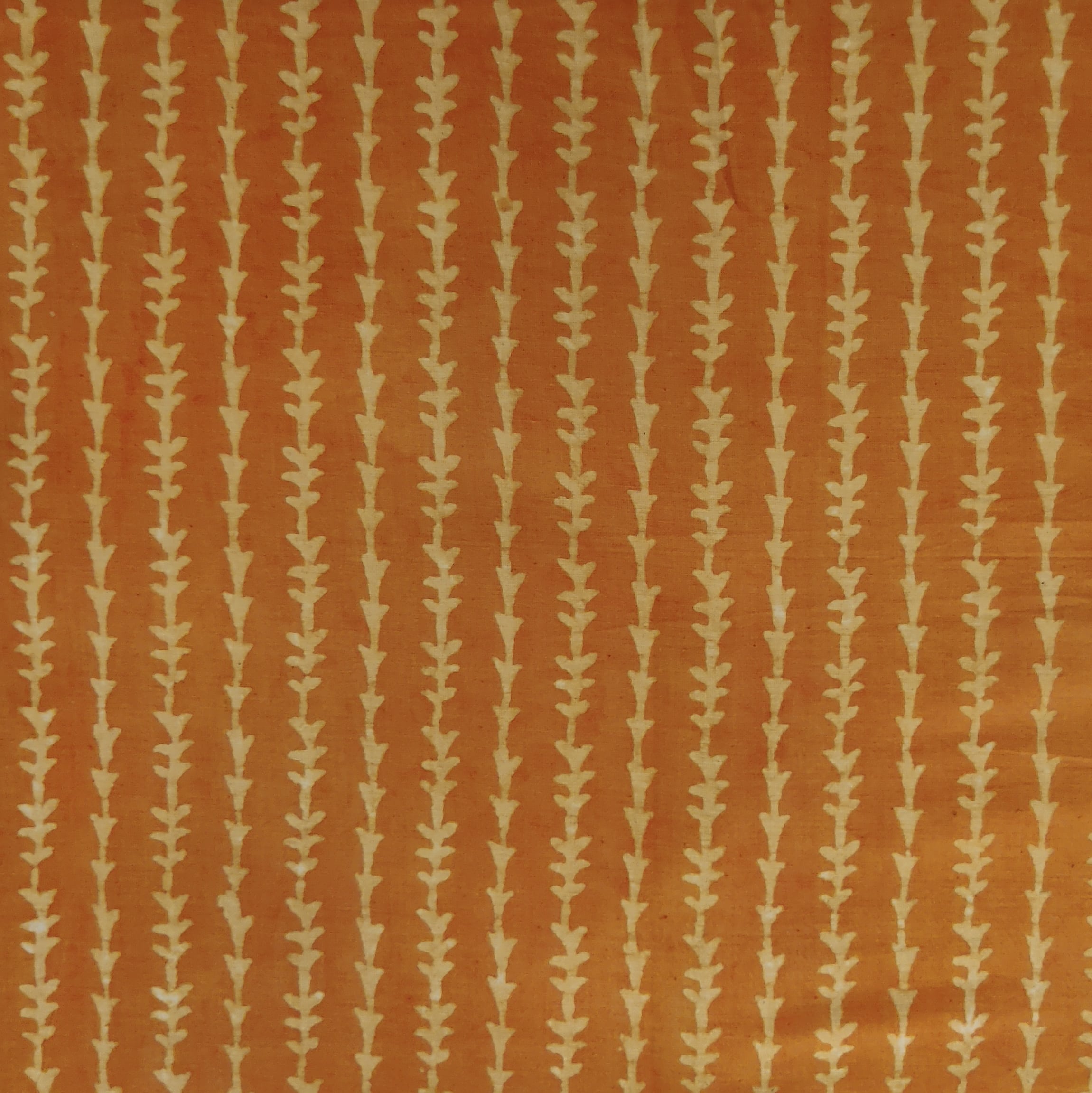 Pure Cotton Dabu Mustard With Thin Arrow String Stripes Hand Block Pri ...