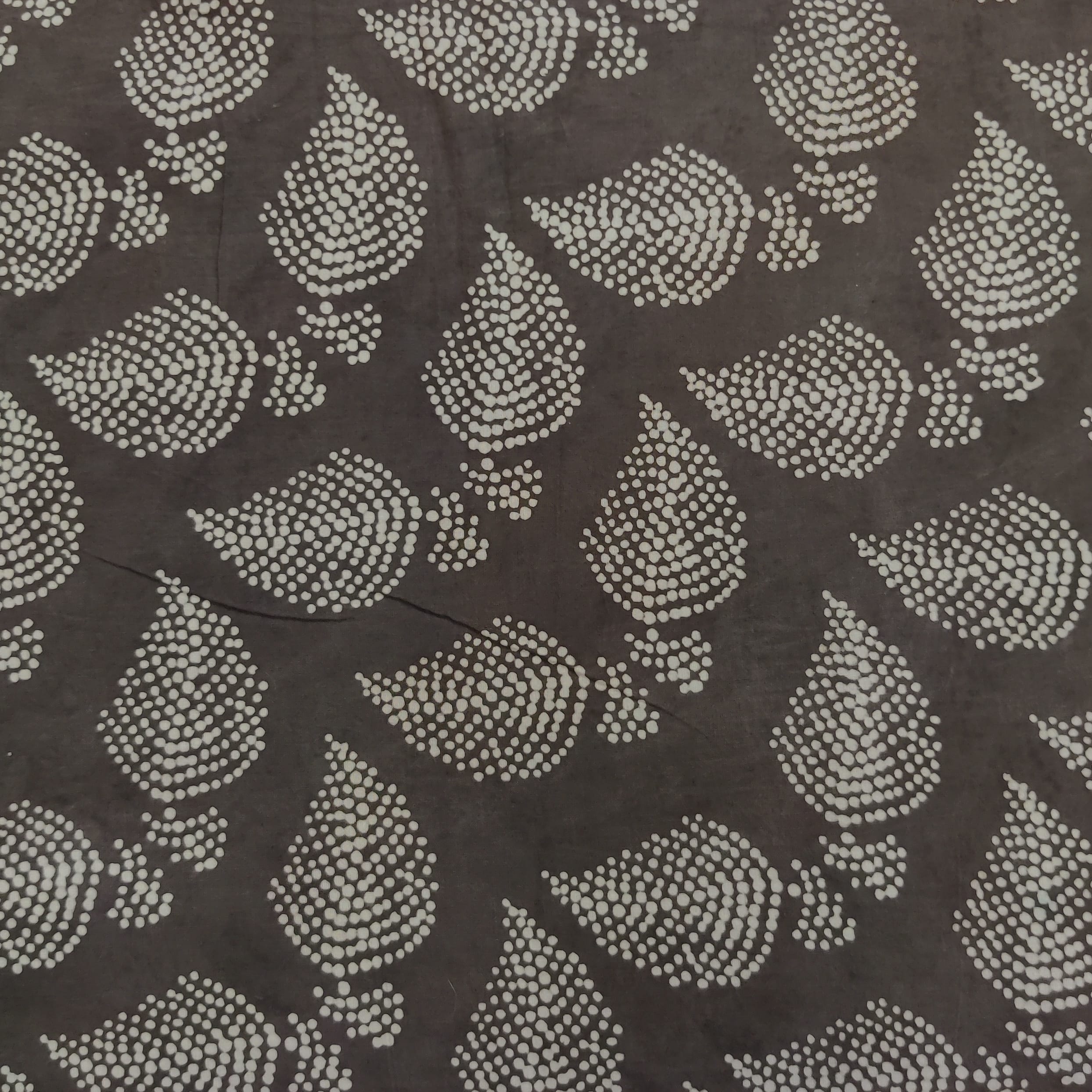 Pure Cotton Dark Kashish With Double Leaves Hand Block Print Blouse Pi ...