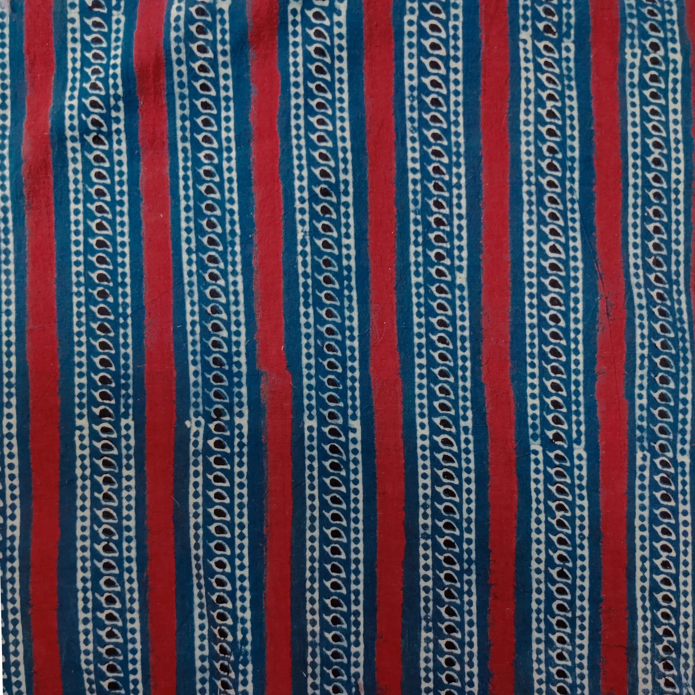 Pure Cotton Double Ajrak Persian Blue With Maroon Cream Tribal Border ...