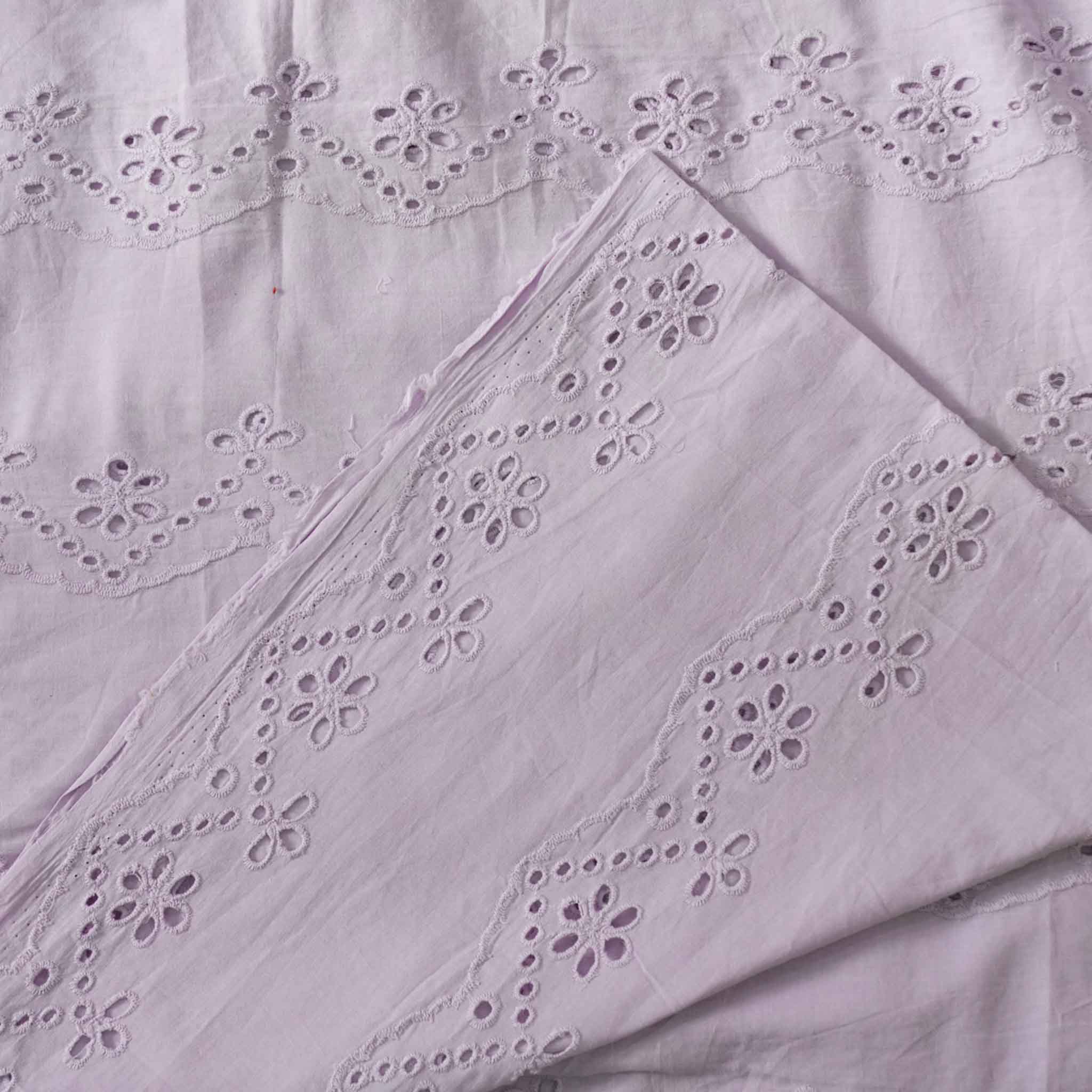 (Width 60 Inches) Pure Cotton Hakoba Pastel Purple With Zigzag Hakoba ...