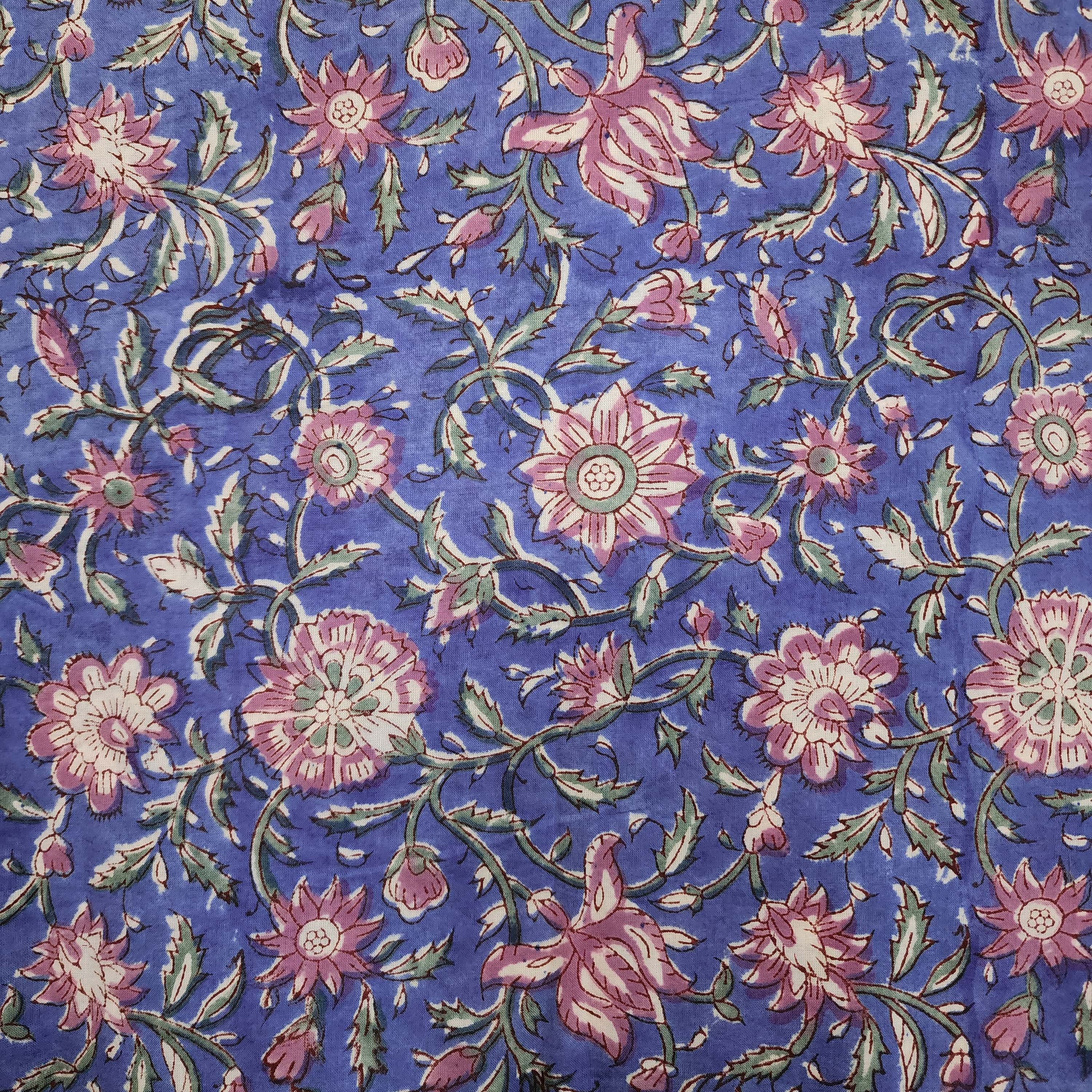 Jaipuri, Mughal , Jaal, Rapid Hand Block Print Cotton Fabrics Online ...