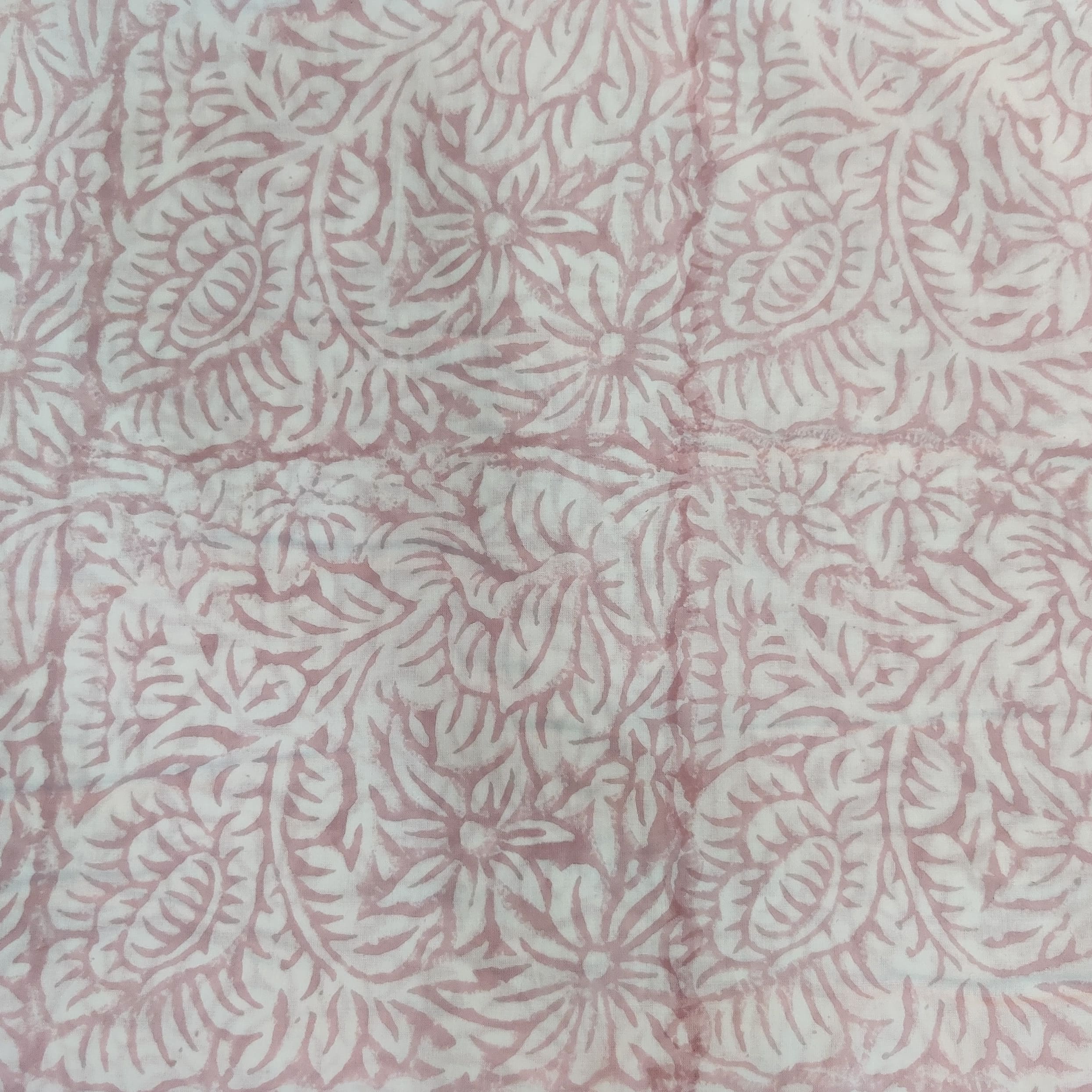 Pure Cotton Jaipuri White Square Jaal Blocks Hand Block Print Fabric ...