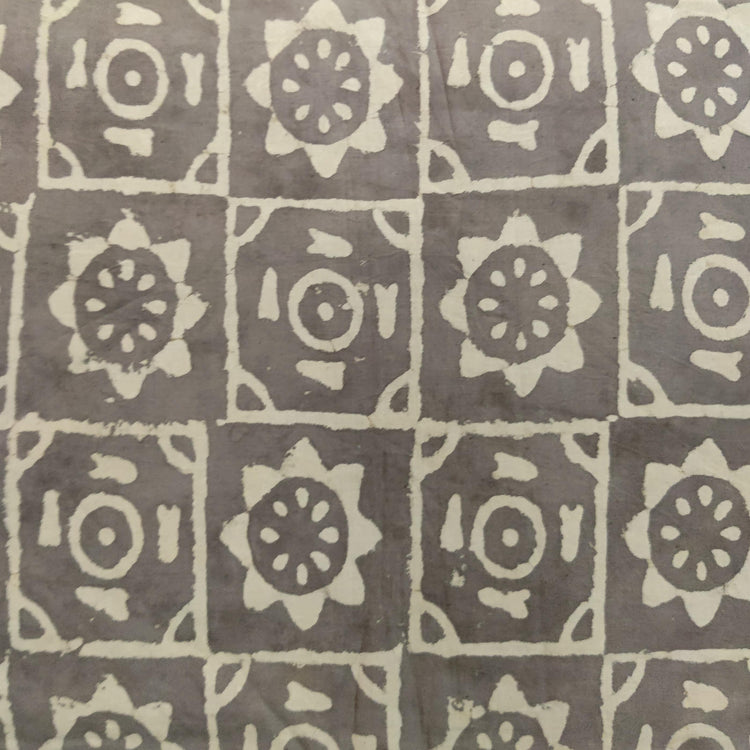 Pure Cotton Kashish With Ancient Temple Sqaures And Vedic Motifs Hand ...