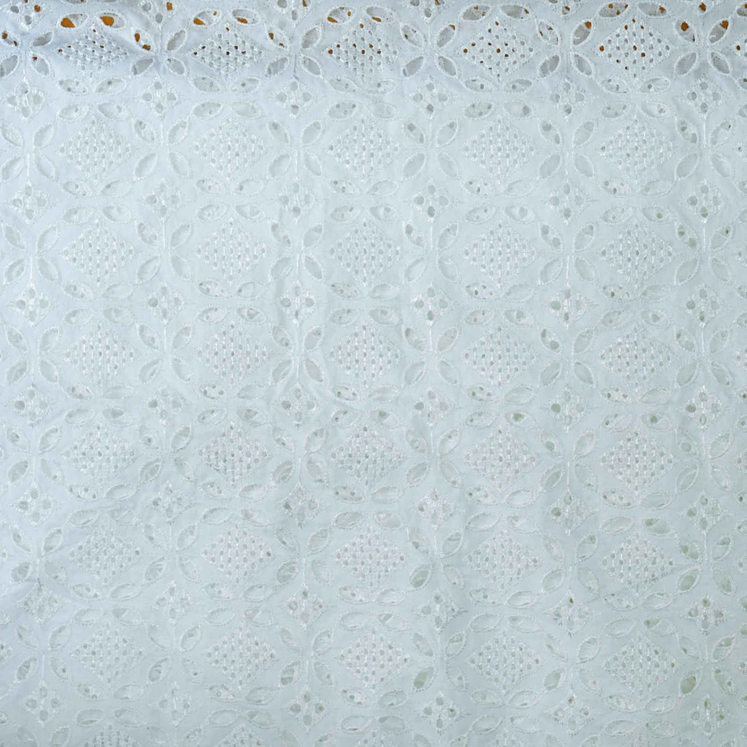 Pure Cotton White Pattern Hakoba Fabric – Sanskruti