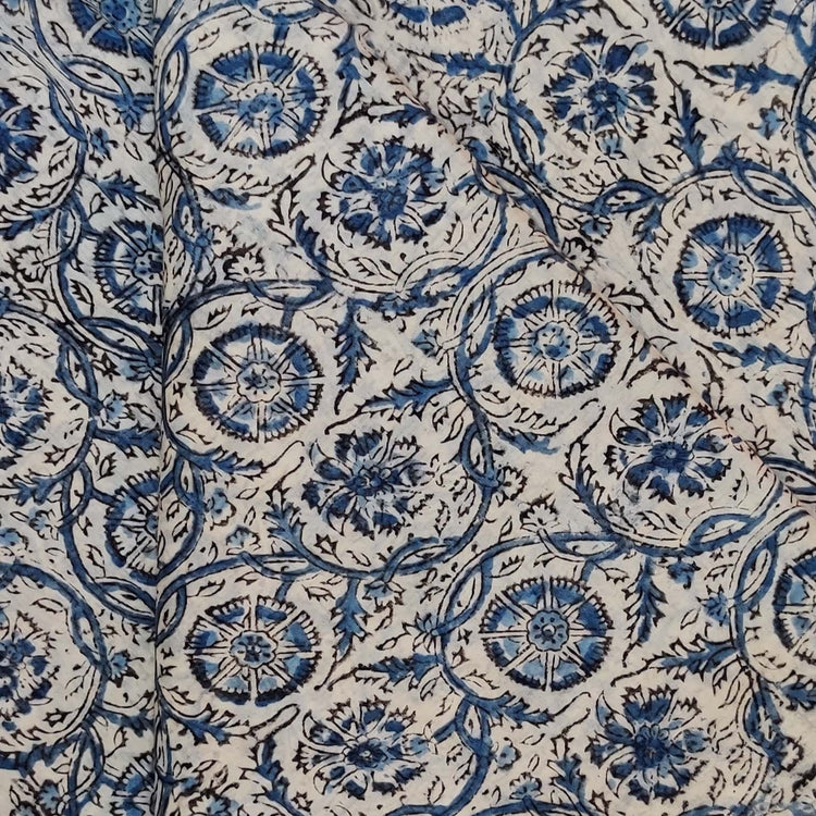 Pure Mul Cotton Extra Soft Kalamkari With Dahlia Jaal Hand Block Print ...