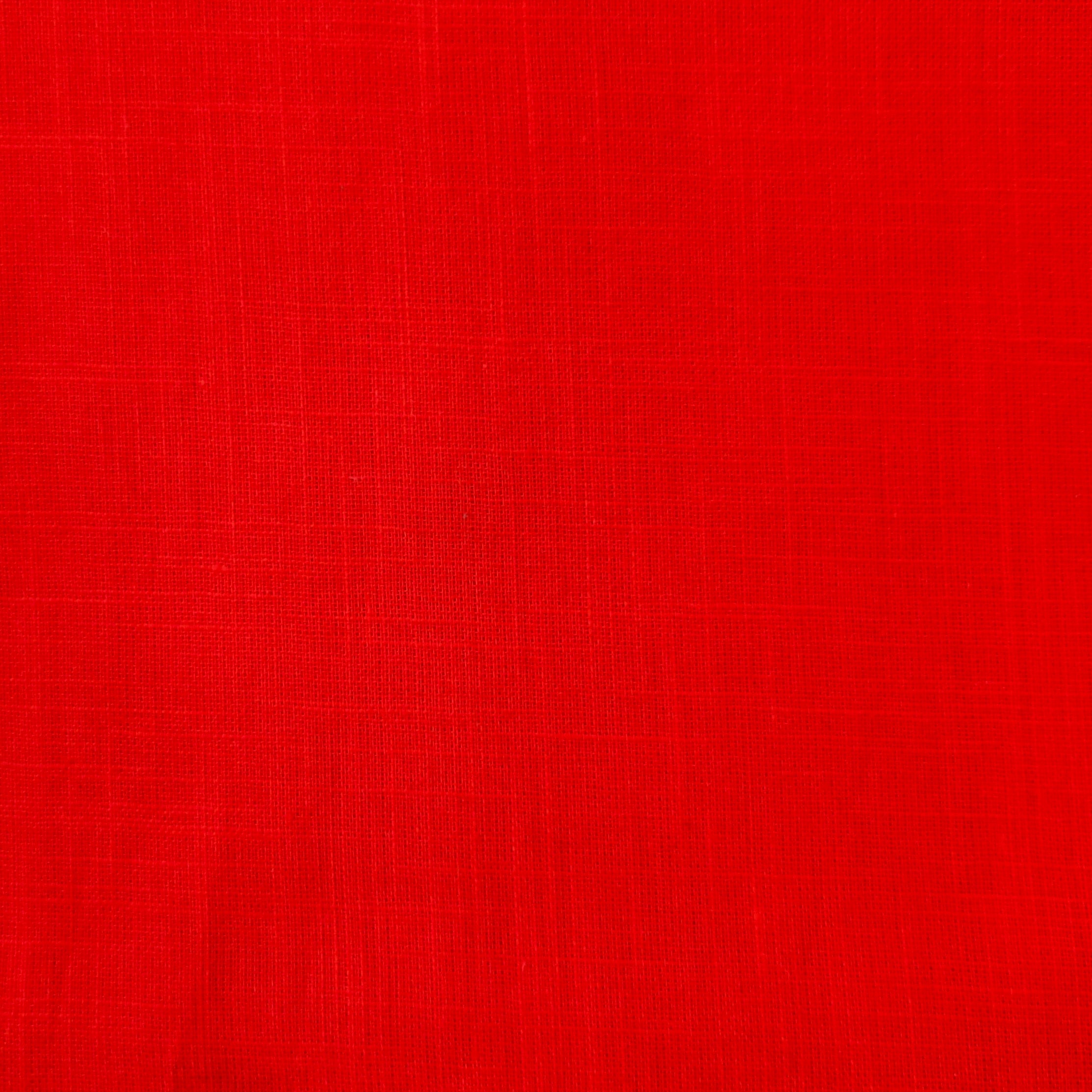 Pure Slub Cotton Red Fabric – Sanskruti