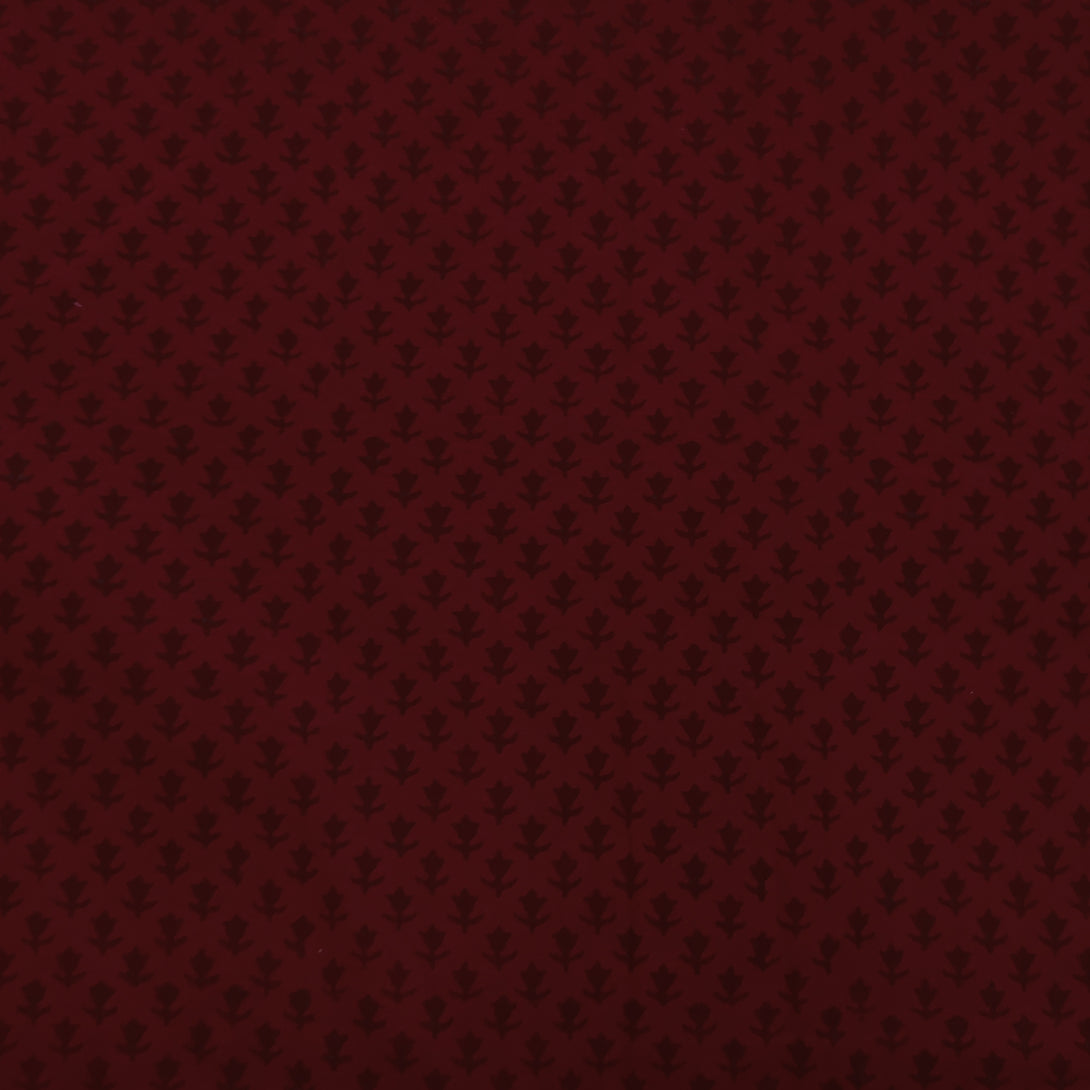Pure South Cotton Deep Maroon With Self Design Woven Fabric – Sanskruti