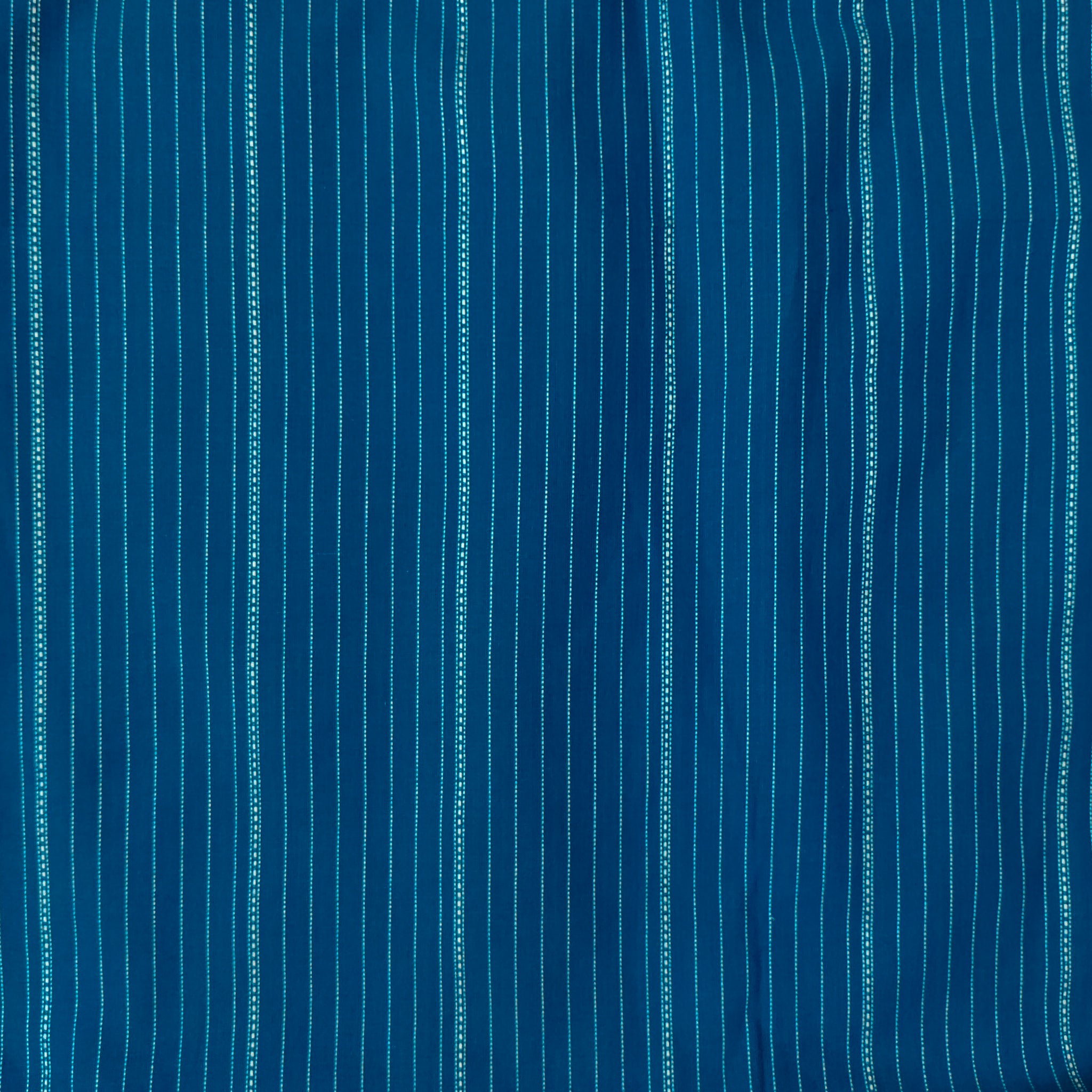 Pure South Cotton Handloom Blue With Cream Woven Pattern Fabric – Sanskruti