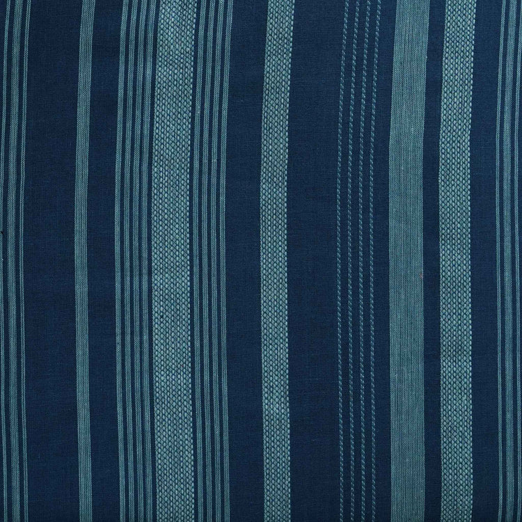 Pure South Cotton Light Blue Dark Blue Uneven Line Stripes Woven Fabri ...