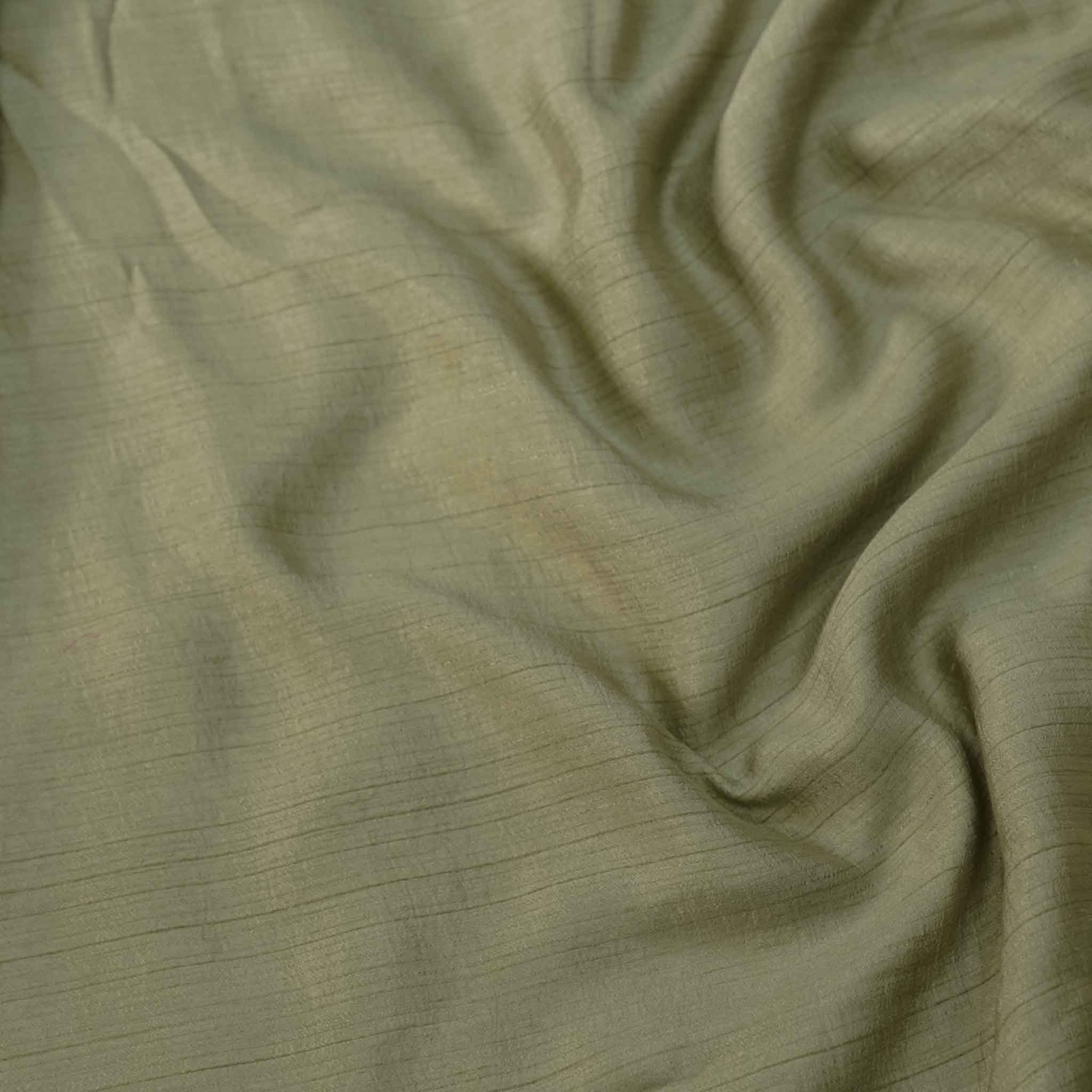 Super Flowy Nysa Fabric - Olive Gold – Sanskruti